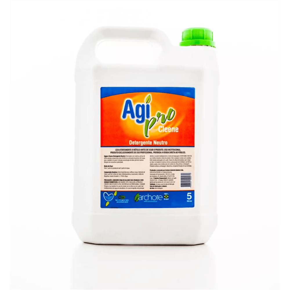 Archote Detergente Neutro Agi-Pro Cleene C/5L - castropil