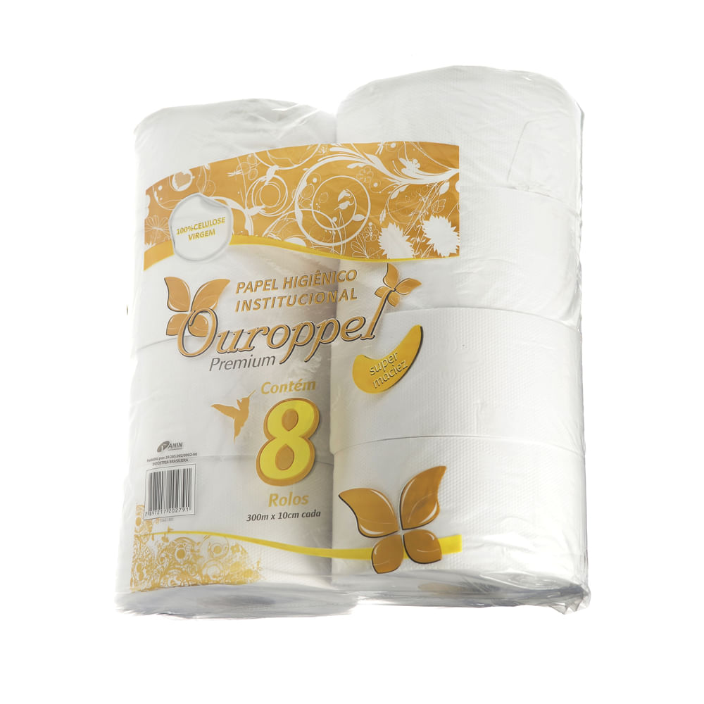 Papel Hig Ouro 10Cm Premium 100%Cel Fsc/8X300 - castropil