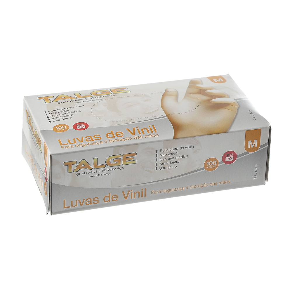 Talge Luva Vinil Sem Talco M C/100 Unid.S - castropil